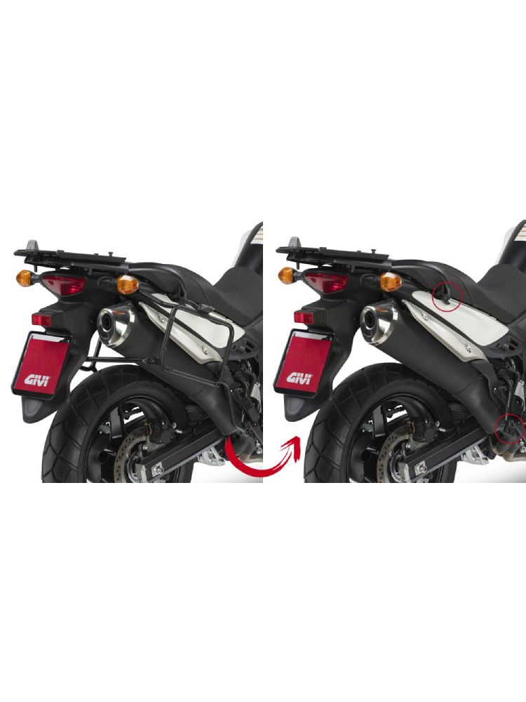 Stelaż Givi do szybkiego demontażu pod kufry boczne Monokey do Suzuki DL 650 V-Strom L2 (11 > 16 ...