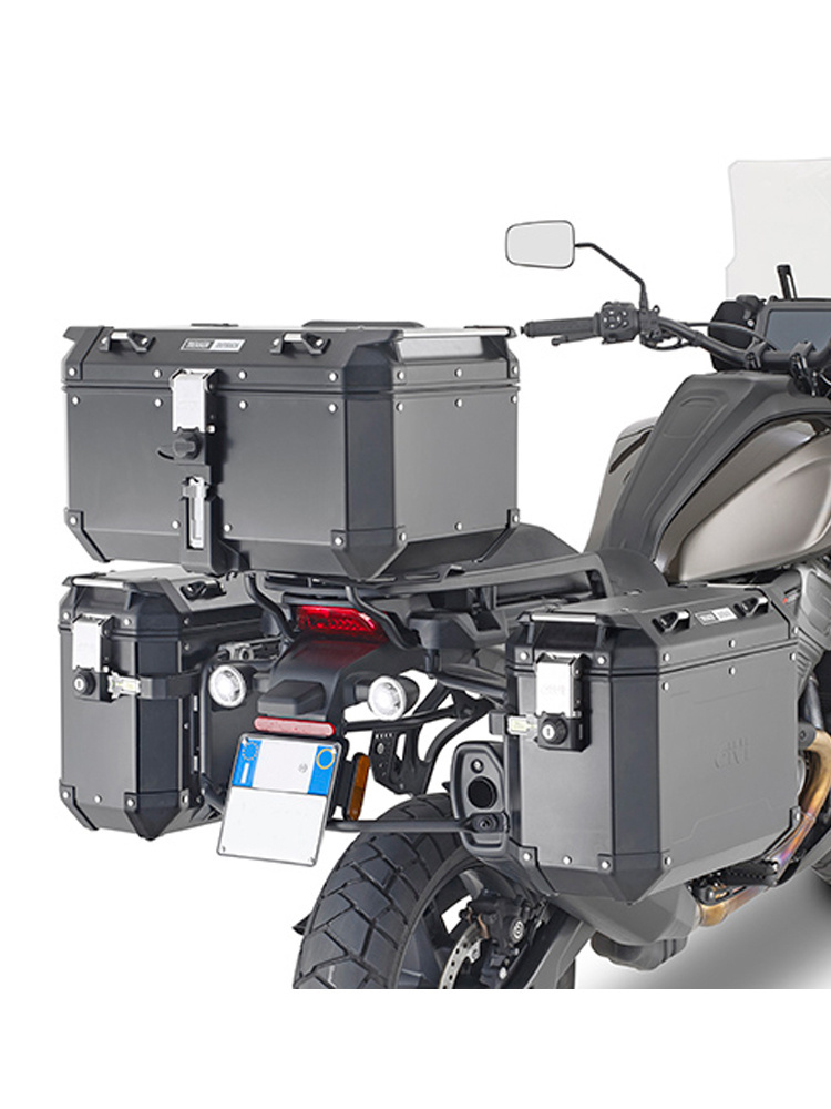 Stelaże Kappa pod kufry boczne Trekker Outback MONOKEY® CAM-SIDE Givi/Kappa Harley Davidson Pan ...